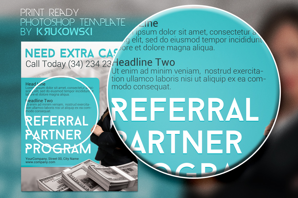 Referral Partner Program Flyer ~ Flyer Templates on Creative Market