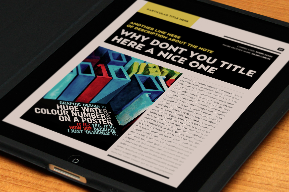 Design Magazine 5 for Tablet ~ Magazine Templates on Creative Market