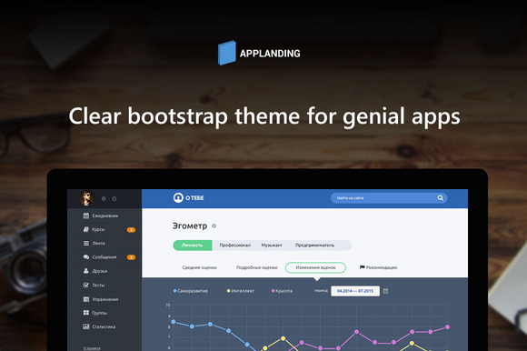AppLanding — Bootstrap Landing Page ~ Bootstrap Themes on Creative Market