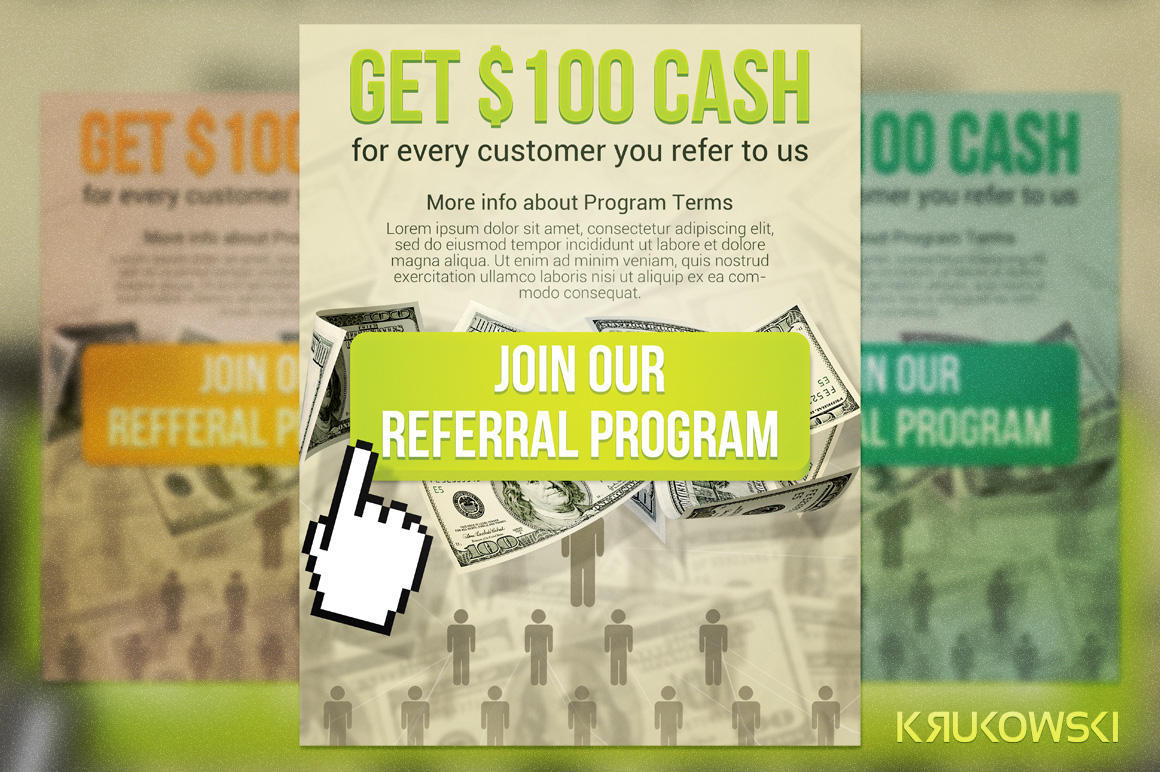 Join Referral Flyer ~ Flyer Templates on Creative Market