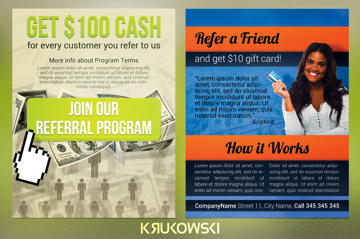 Referral Flyers Bundle ~ Flyer Templates on Creative Market