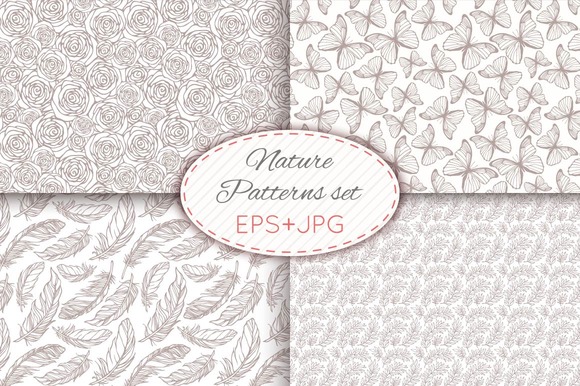 28 nature seamless patterns set ~ Patterns on Creative Market