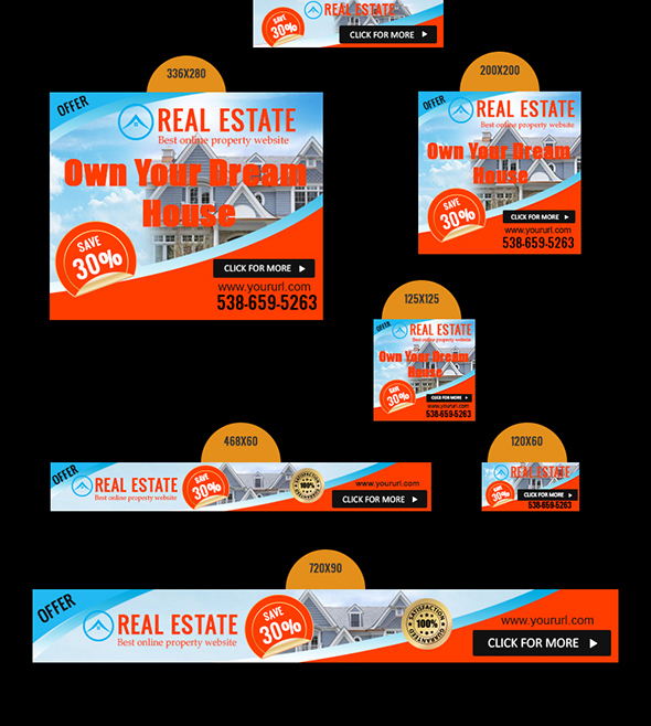 Real Estate Ad Banners ~ Web Elements on Creative Market