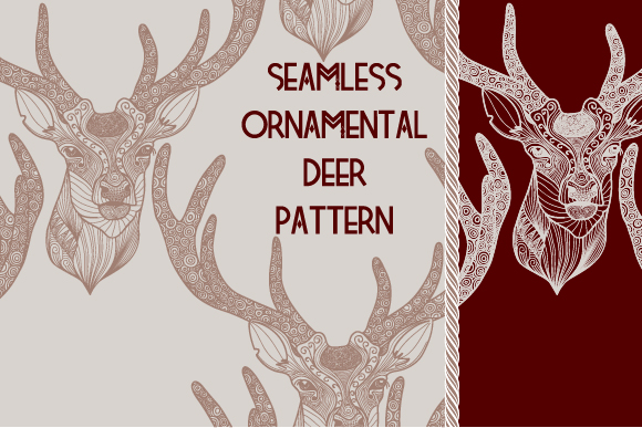 Seamless Ornamental Deer Pattern ~ Patterns on Creative Market