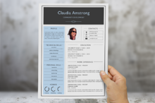 Corner border modern resume ~ Resume Templates on Creative Market