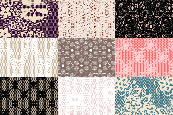 Set of 36 Lace Seamless Patterns ~ Patterns on Creative Market