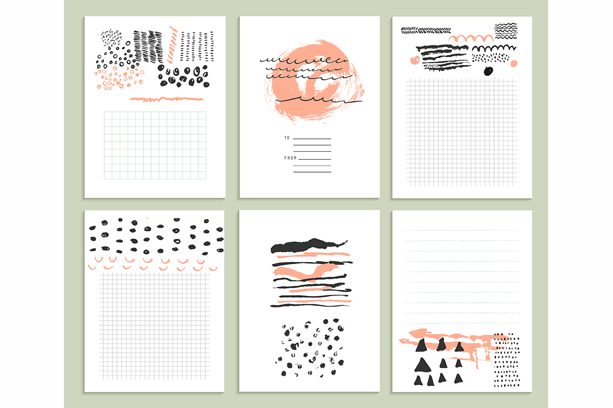 30 templates of cute cards ~ Illustrations on Creative Market