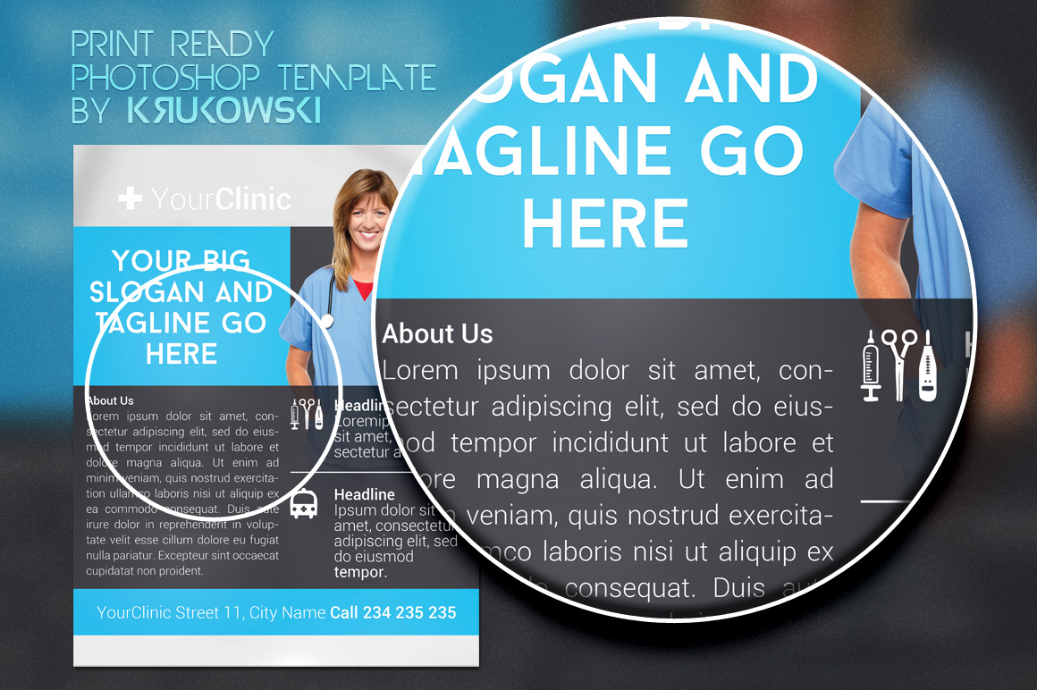 Clinic Promo Flyer ~ Flyer Templates on Creative Market