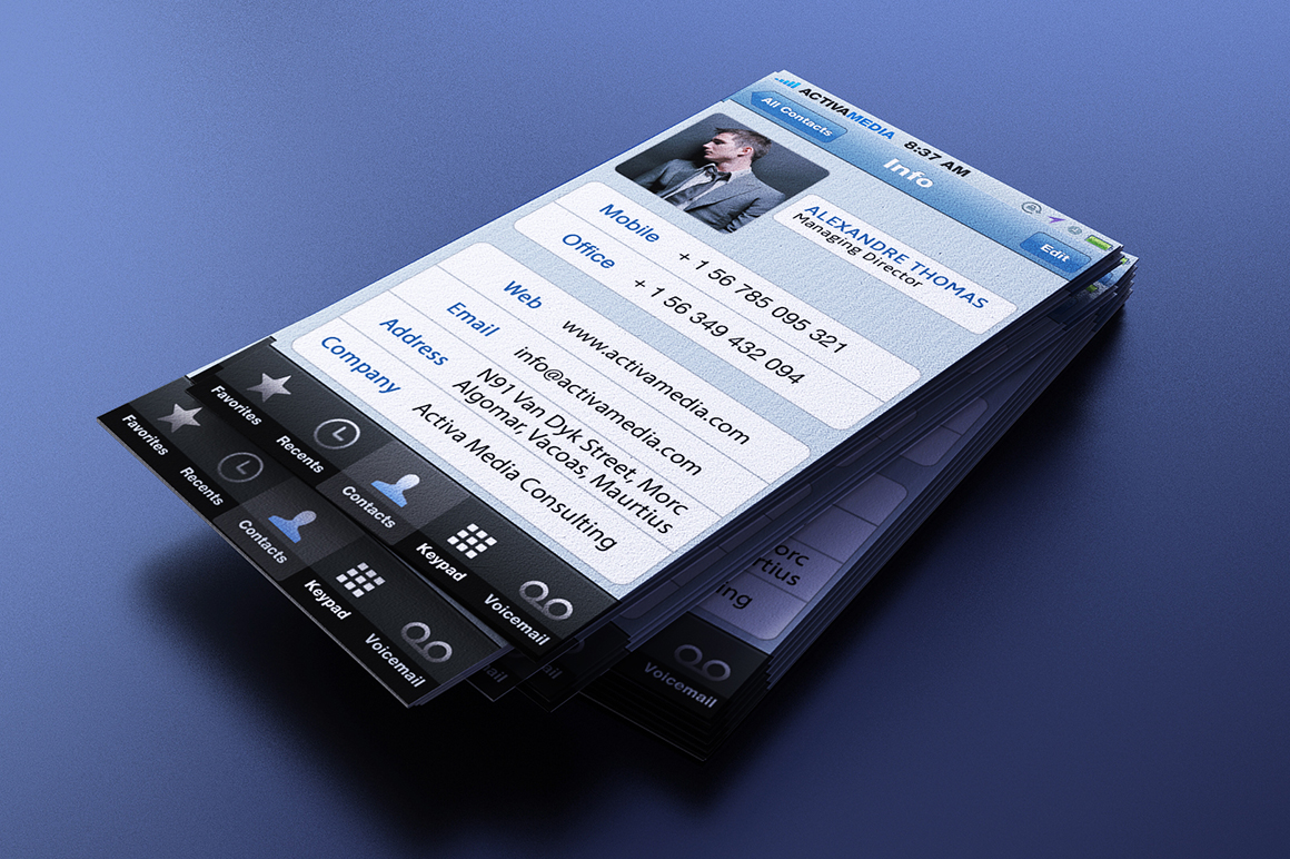 Iphone Business Card Business Card Templates On Creative Market Iphone Business Card Business Card Templates On Creative Market