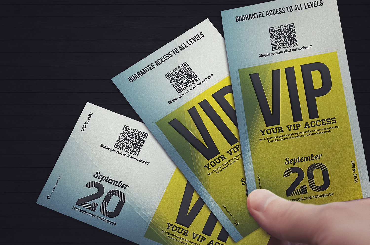 Elegant event vip pass card ~ Card Templates on Creative Market