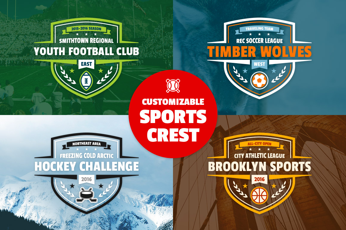 Sports Crest Badge Graphic ~ Logo Templates on Creative Market