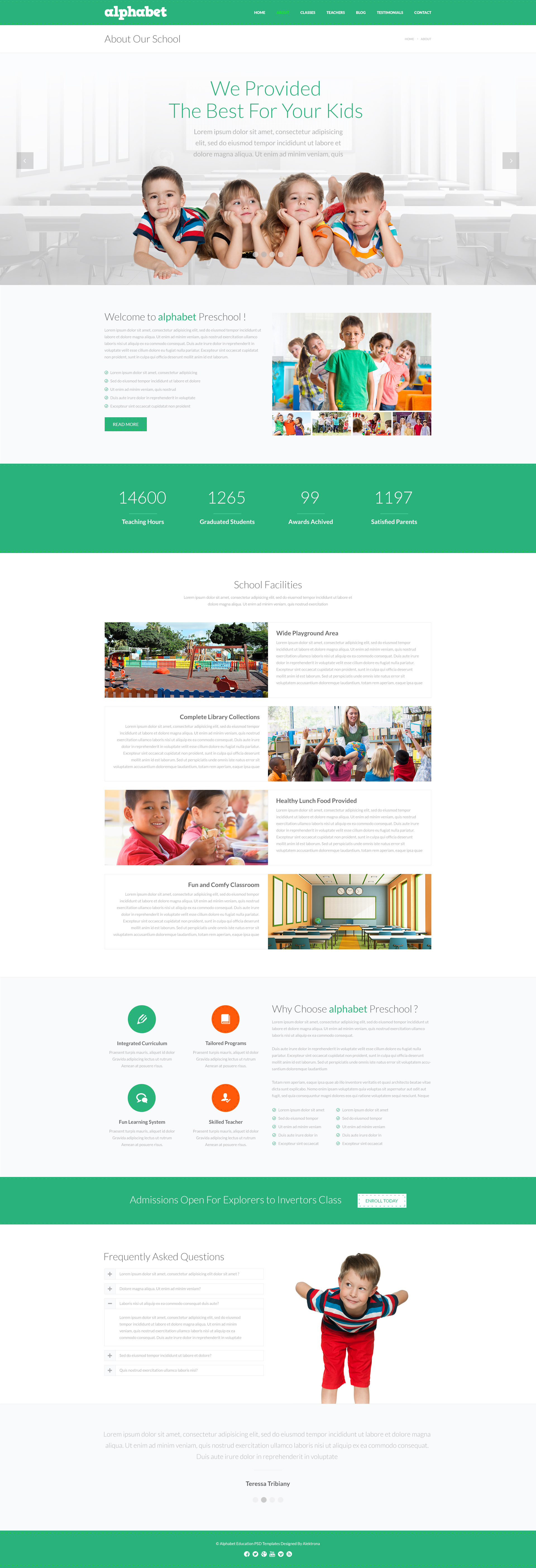 Alphabet - Education PSD Templates ~ Website Templates on Creative Market