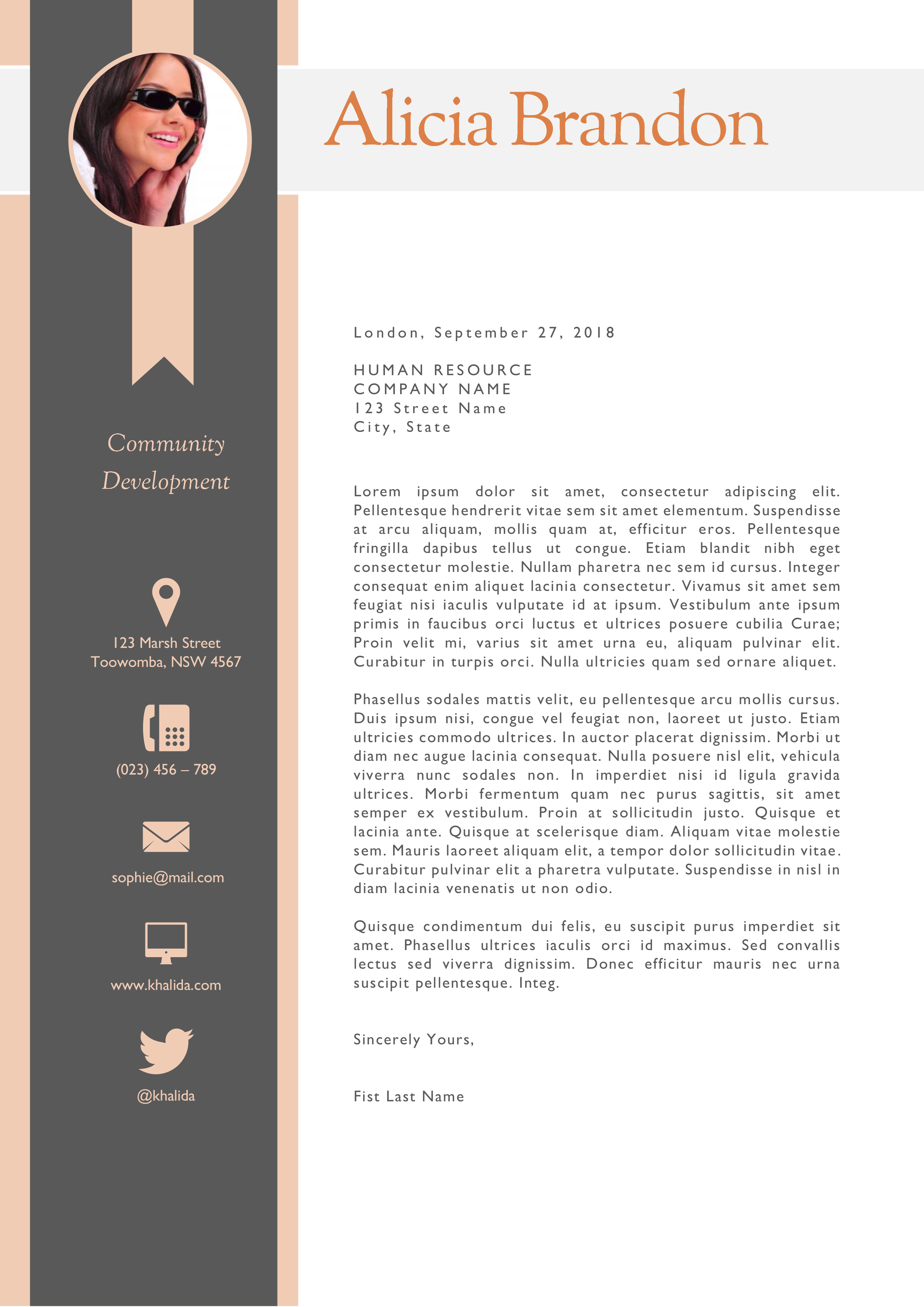 Ribbon photo modern resume ~ Resume Templates on Creative Market