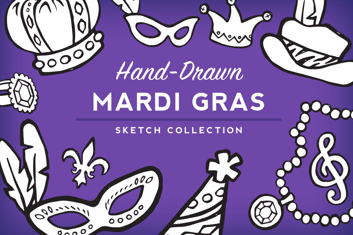 Mardi Gras Sketch Collection ~ Illustrations on Creative Market
