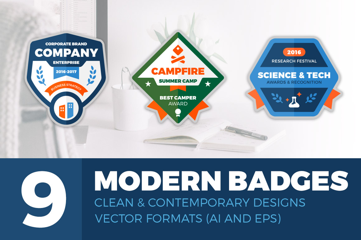 Modern Badges ~ Objects on Creative Market