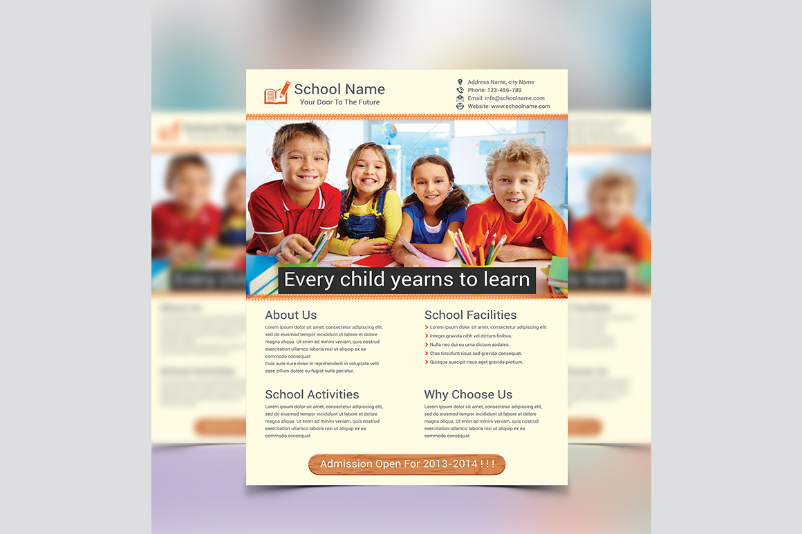 School Education Flyer Template ~ Flyer Templates on Creative Market