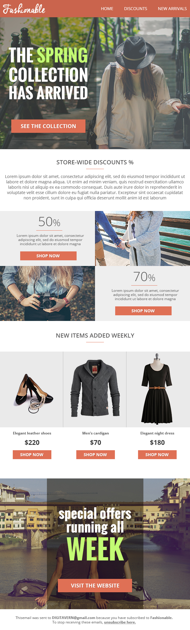 Fashion & Clothing Email Newsletter ~ Email Templates on Creative Market