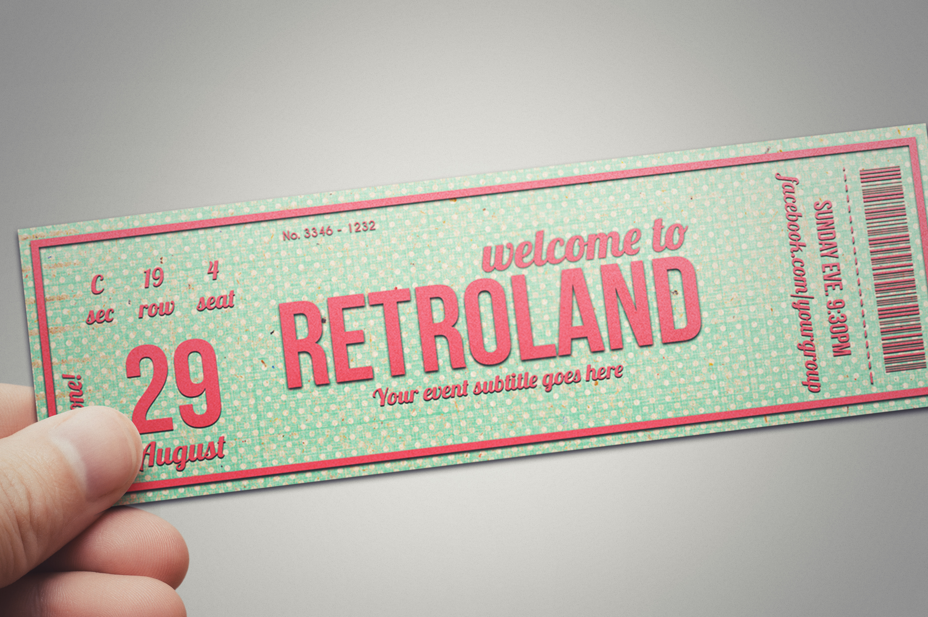 Multipurpose retro ticket 03 ~ Card Templates on Creative Market