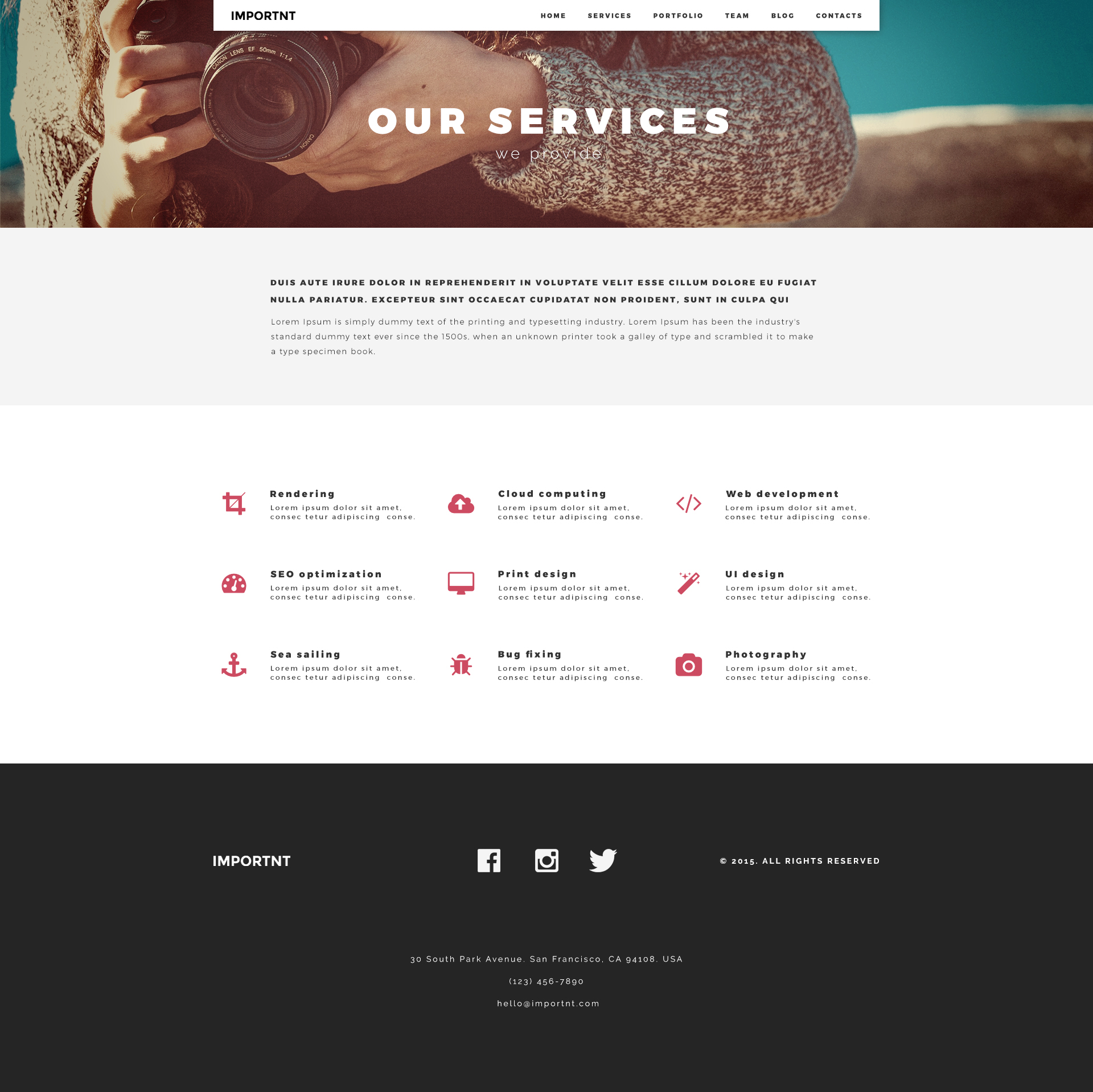 Creative One(Multi)page PSD template ~ Website Templates on Creative Market