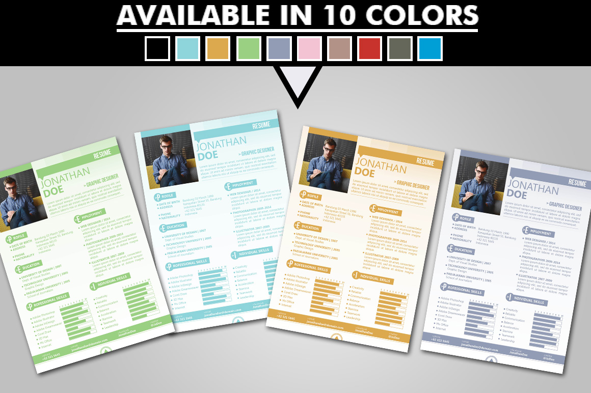 Job Resume Template ~ Resume Templates on Creative Market