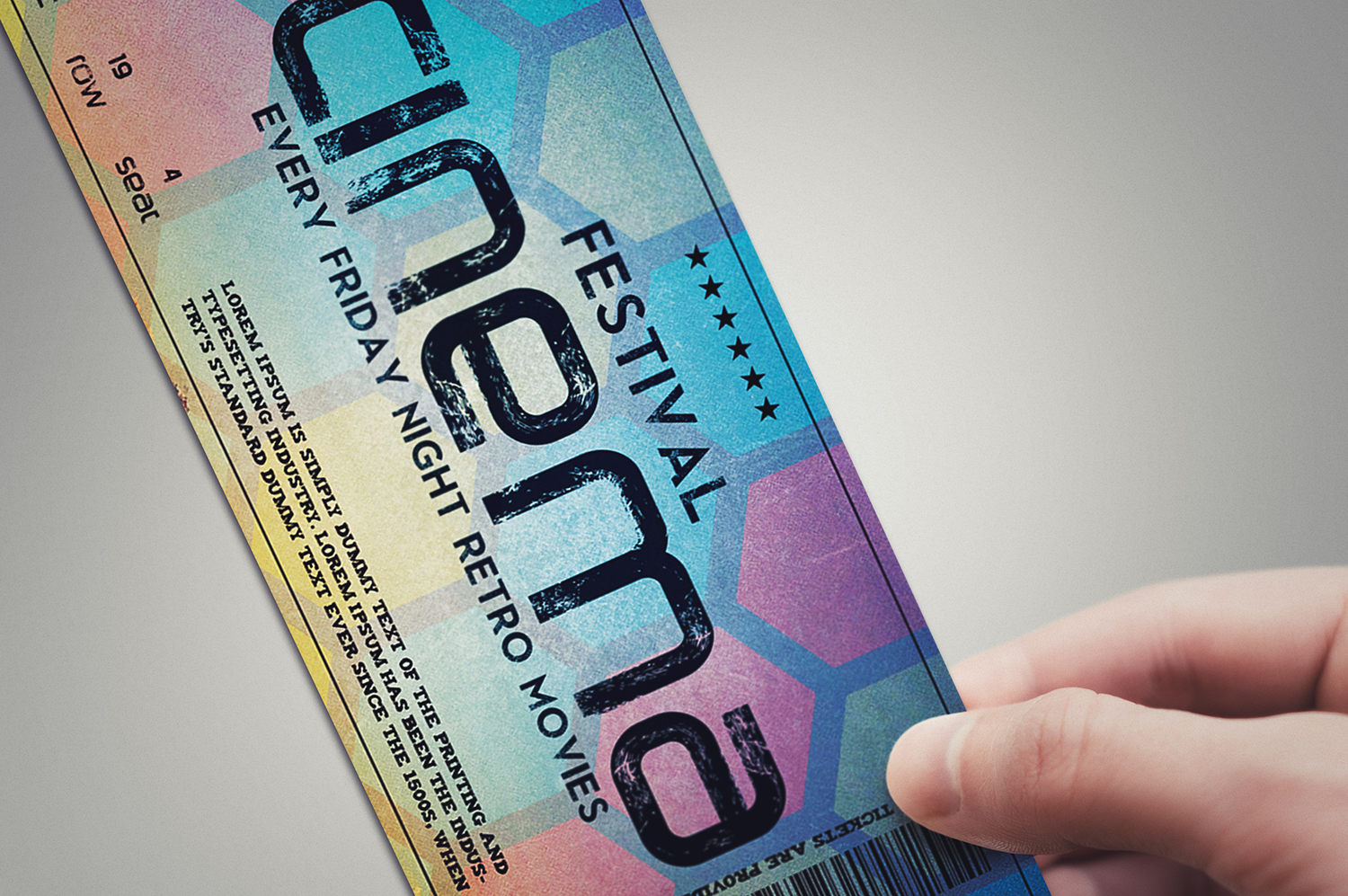 Stylish retro ticket ~ Card Templates on Creative Market