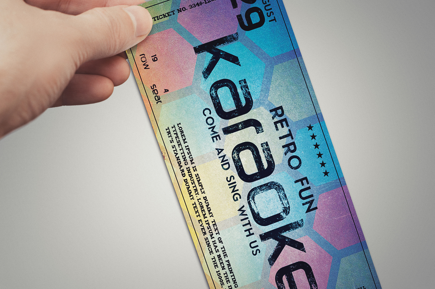 Stylish retro ticket ~ Card Templates on Creative Market