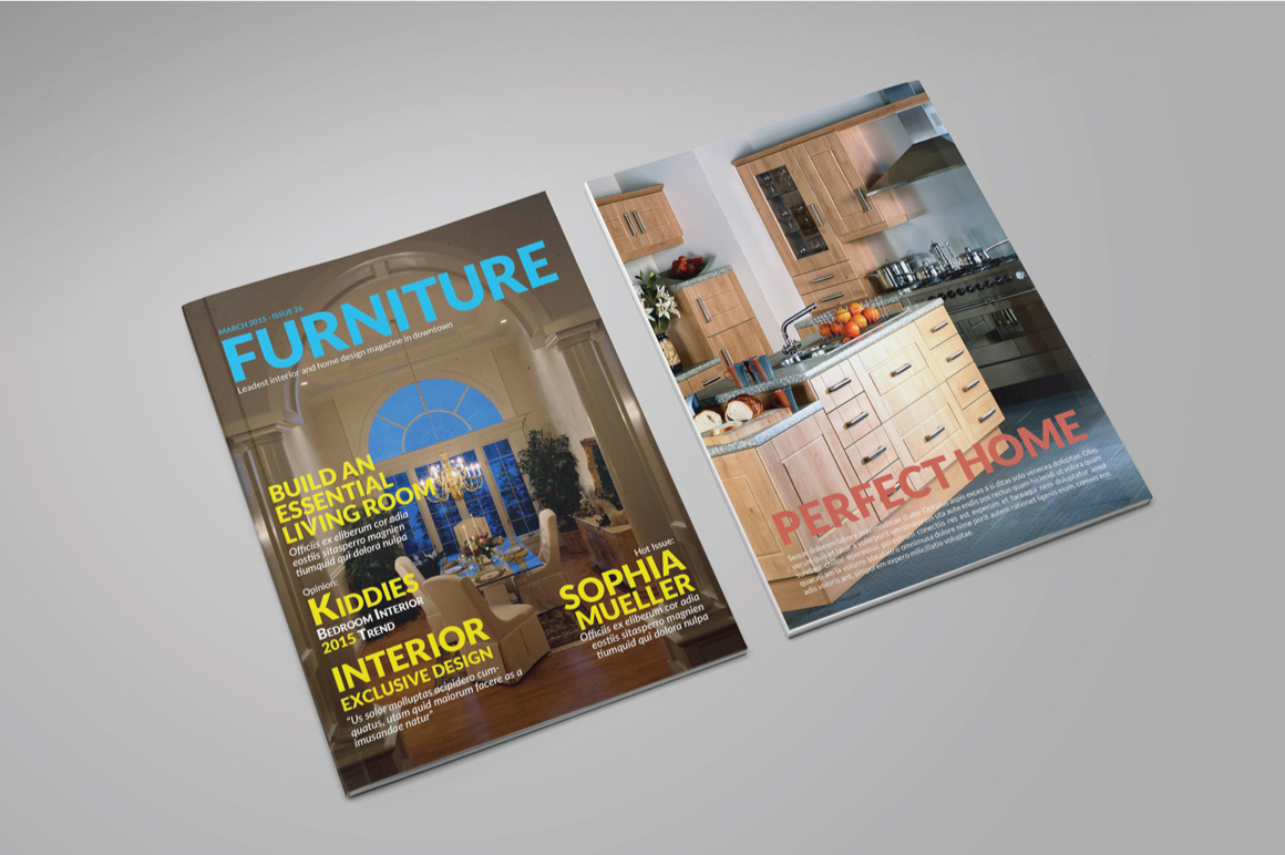 Furniture Magazine Template ~ Magazine Templates on Creative Market