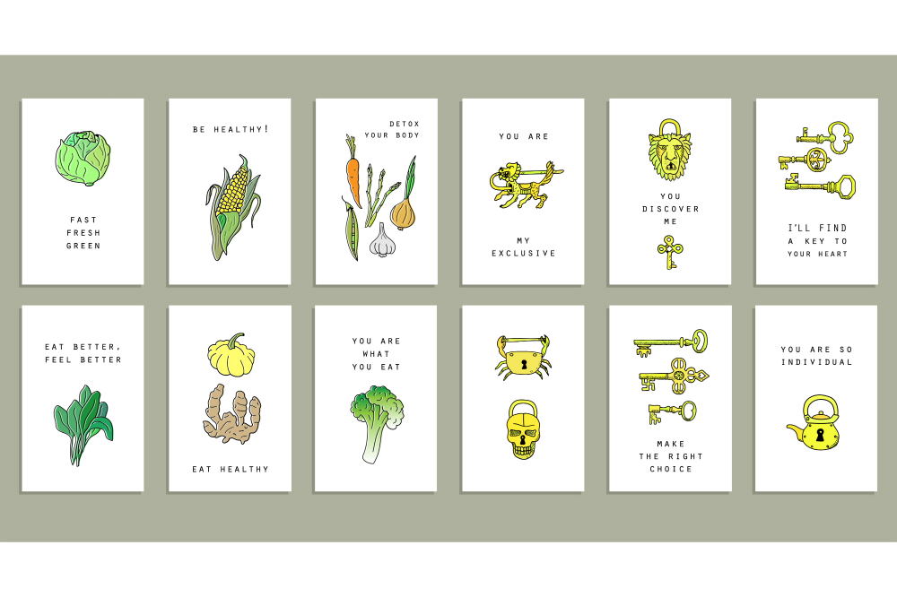 Set of funny cards ~ Card Templates on Creative Market