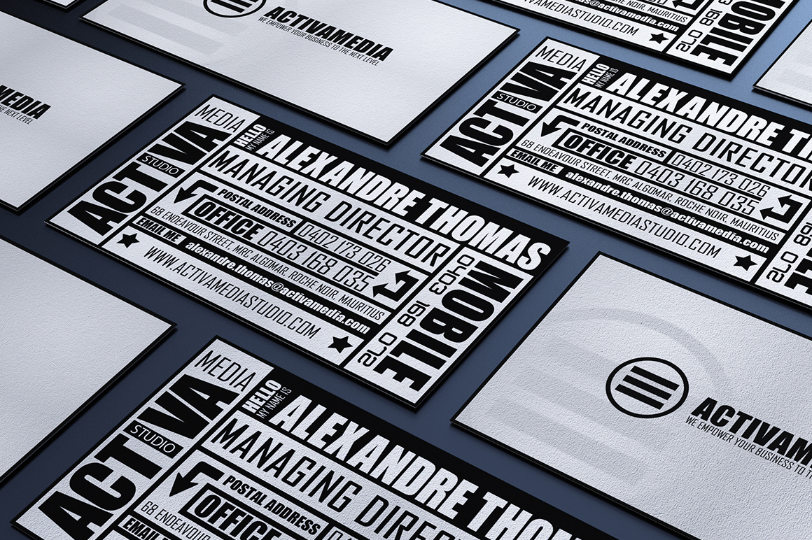 Typography Business Card ~ Business Card Templates on Creative Market