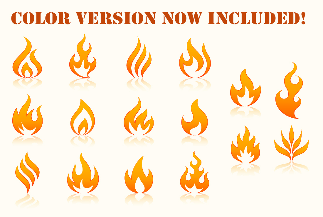 Vector Flames Illustration ~ Illustrations on Creative Market