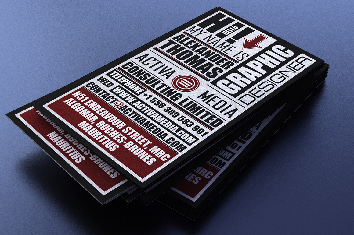 Typography Business Card ~ Business Card Templates on Creative Market