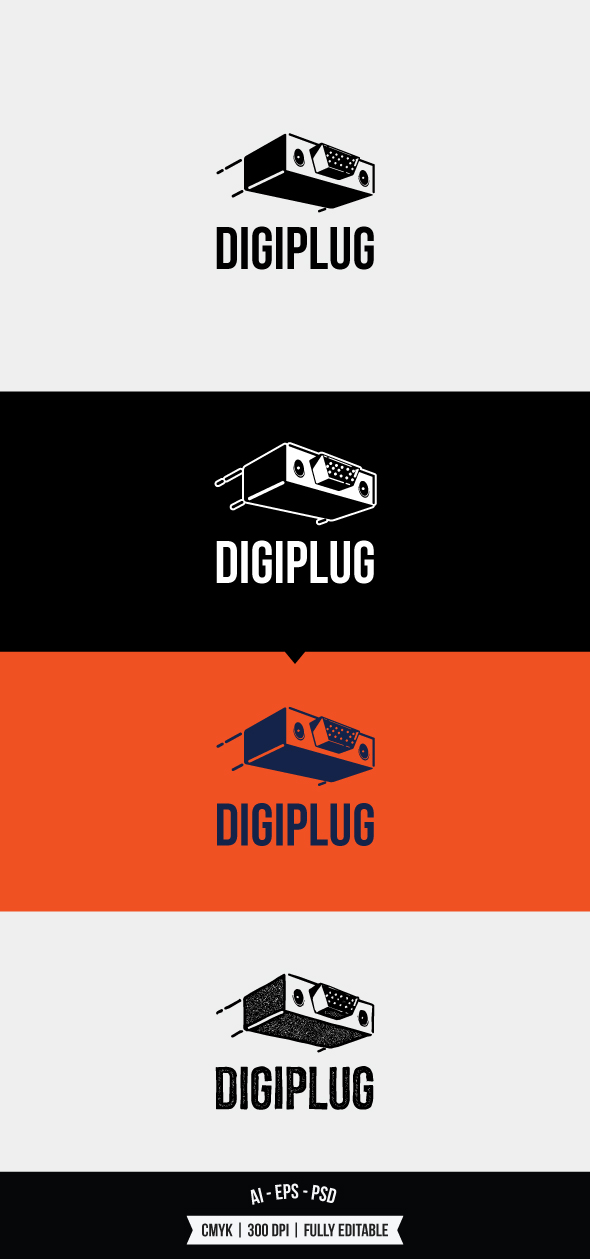 Digiplug Logo Template ~ Logo Templates on Creative Market