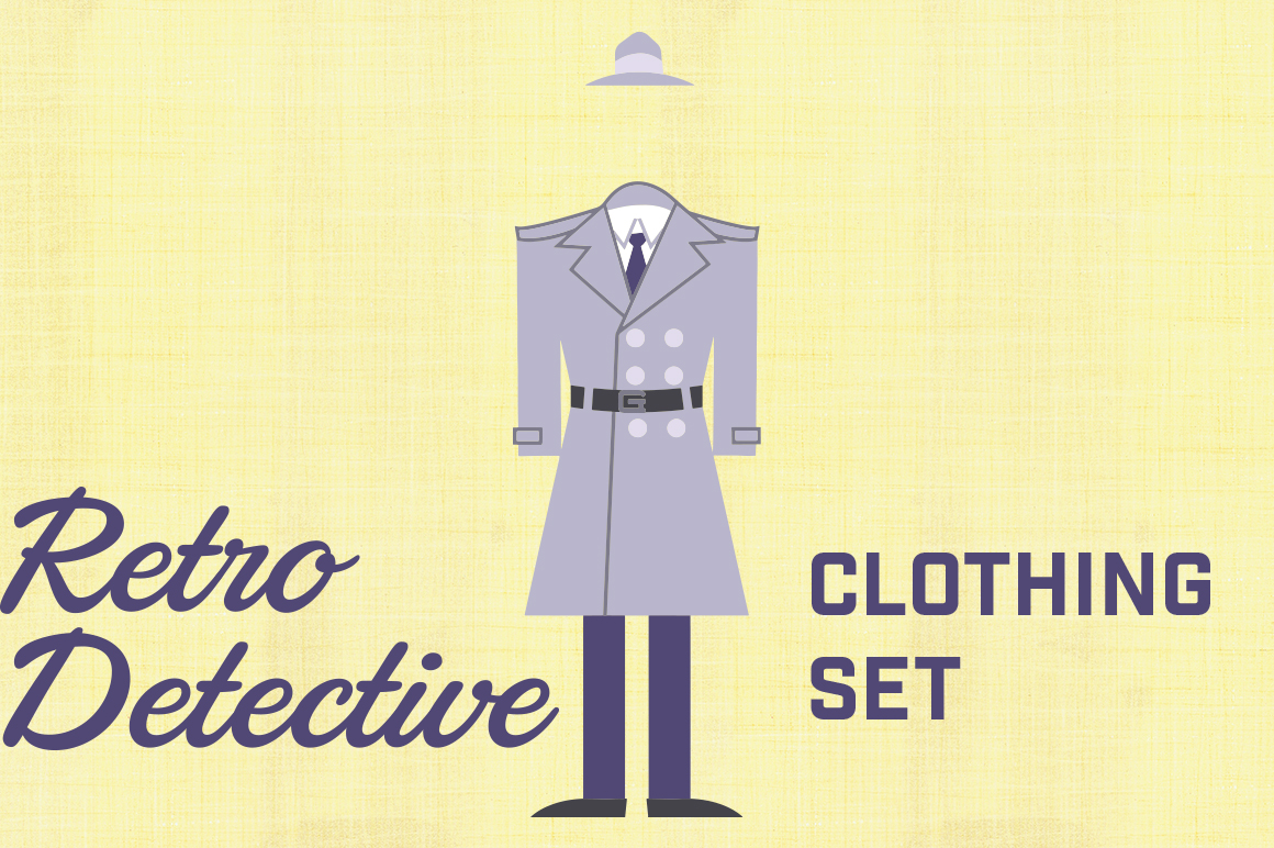 Retro Detective Clothing Set ~ Illustrations on Creative Market