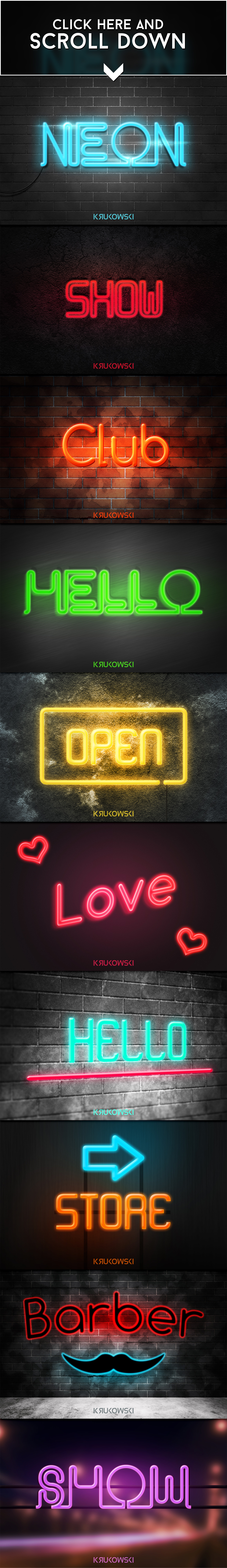 Neon Text Effects ~ Add-Ons on Creative Market