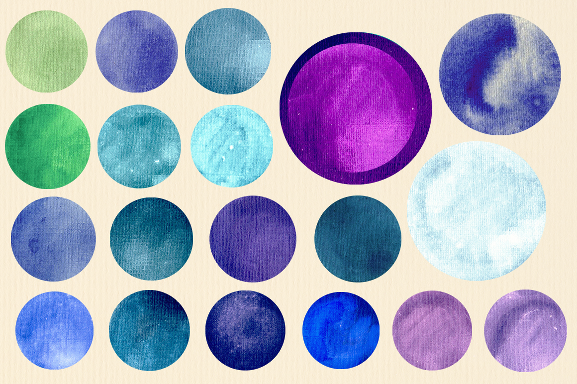 Watercolor circle texture 135 pack ~ Textures on Creative Market