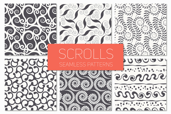 Scrolls. Seamless Patterns Set ~ Patterns on Creative Market