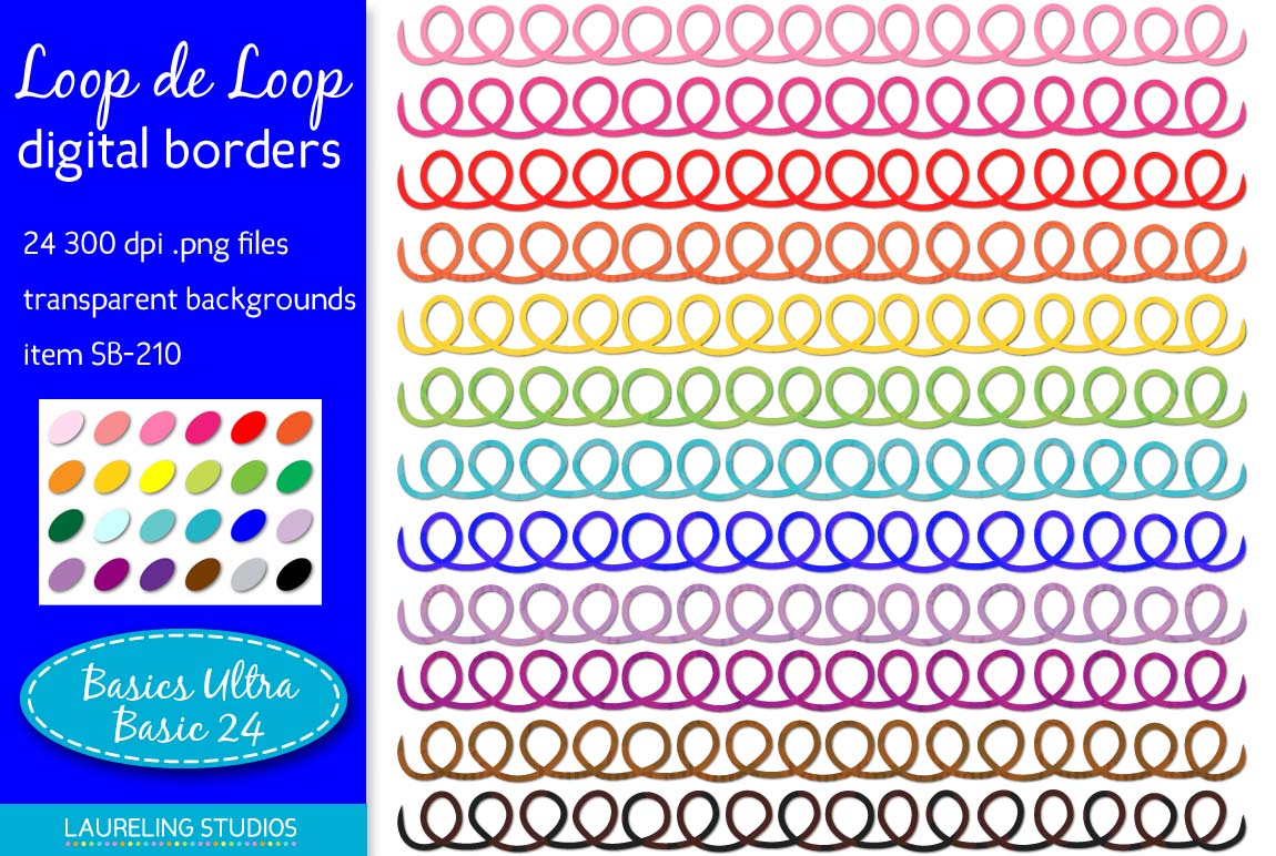 loop digital clip art borders ~ Illustrations on Creative Market