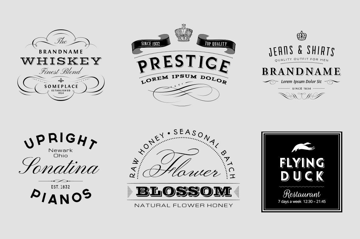Vintage Logo and Insignia set ~ Logo Templates on Creative Market