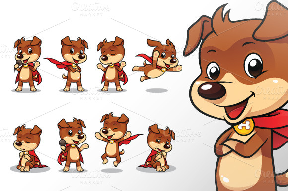 Superhero Puppy Dog ~ Illustrations on Creative Market