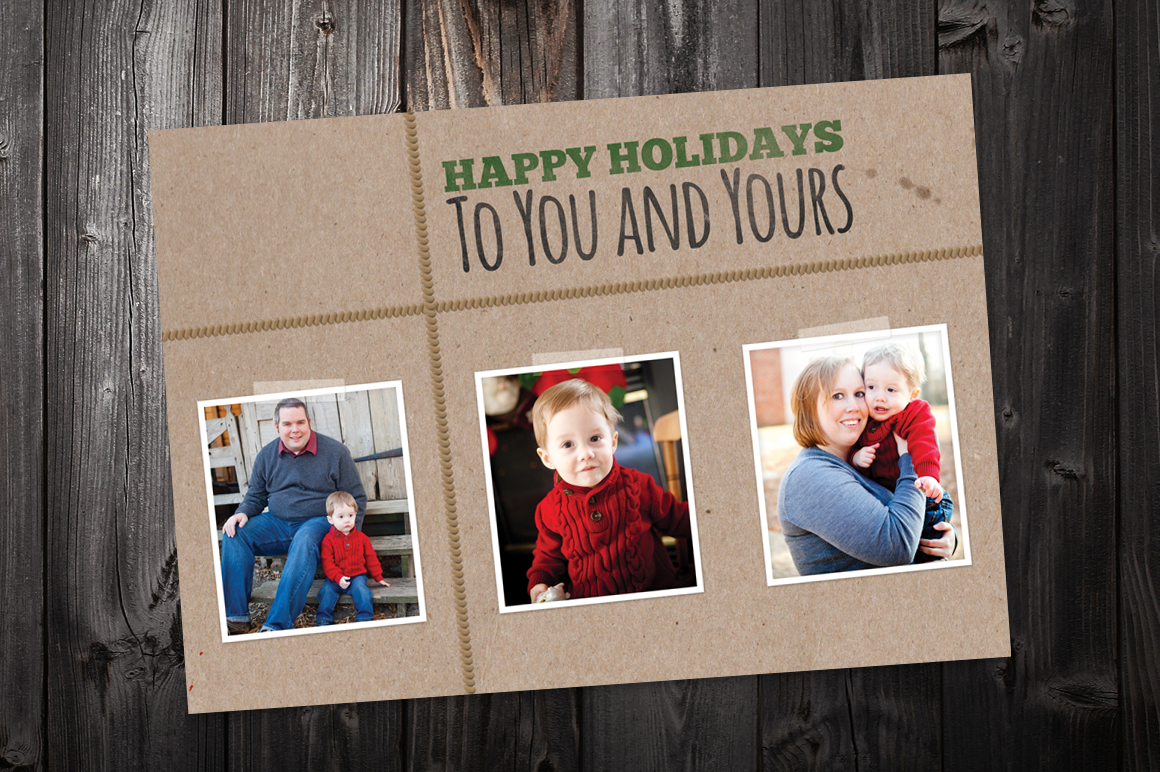 Brown Paper: 5x7 Xmas Card Template ~ Card Templates on Creative Market