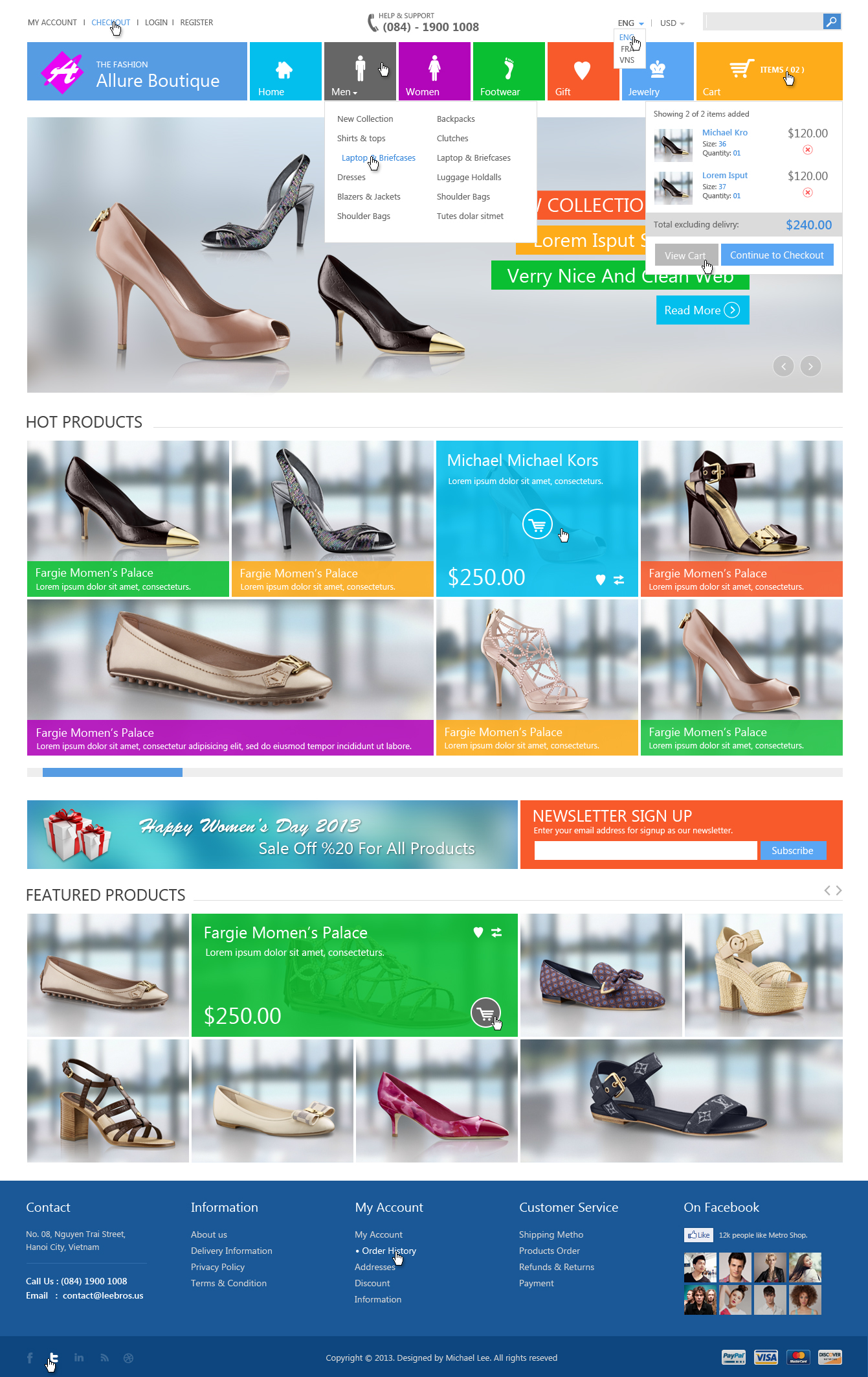 Fashion Boutique Responsive HTML ~ Website Templates on Creative Market