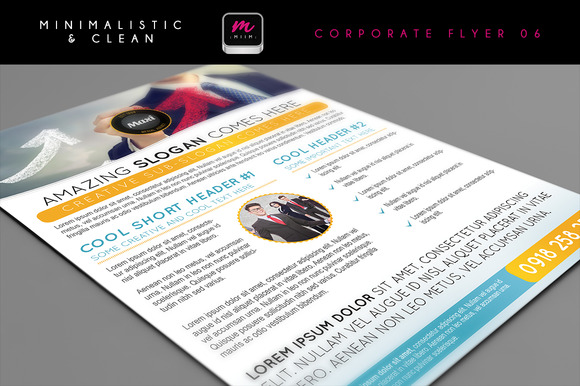 Clean Corporate Flyer Template 06 ~ Flyer Templates on Creative Market