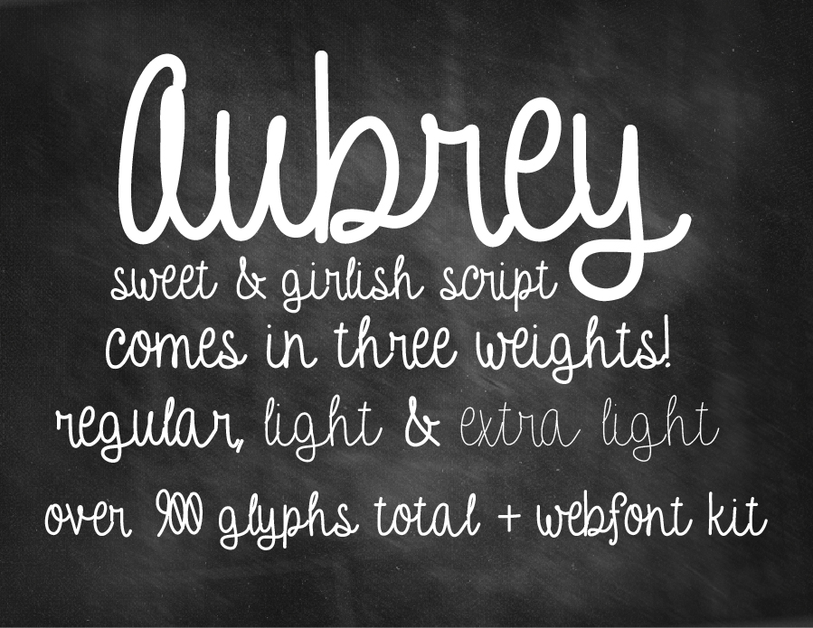 Aubrey ~ Script Fonts on Creative Market