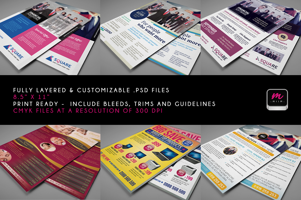 (Sale -60%) 6 Corporate Flyer Bundle ~ Flyer Templates on Creative Market