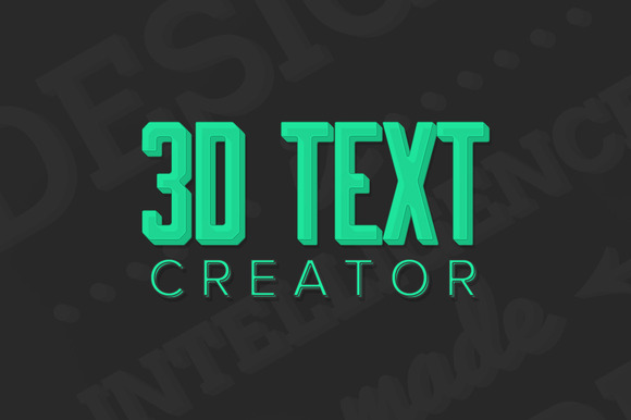 3D Text Creator ~ Actions on Creative Market