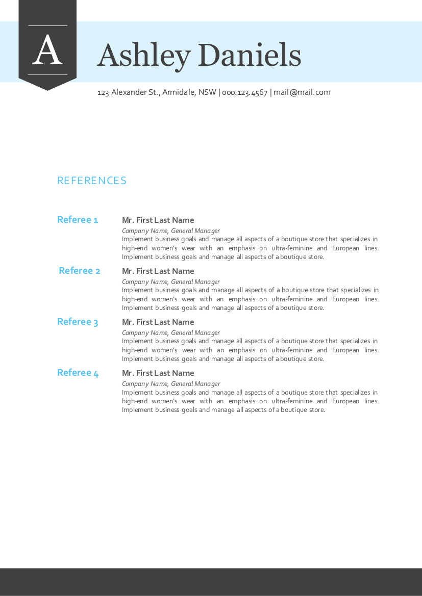 3 in 1 blue modern banner resume ~ Resume Templates on Creative Market