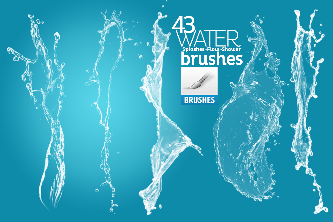 Water Brushes for Photoshop CS2-CC ~ Brushes on Creative Market