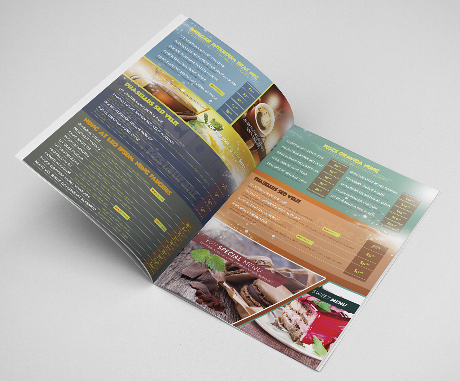 Cafe & Restaurant Menu Pack 05 ~ Brochure Templates on Creative Market