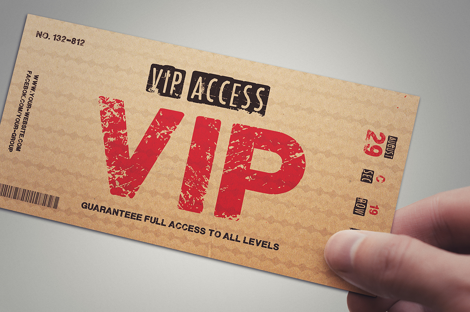 Elegant vintage VIP PASS ~ Card Templates on Creative Market