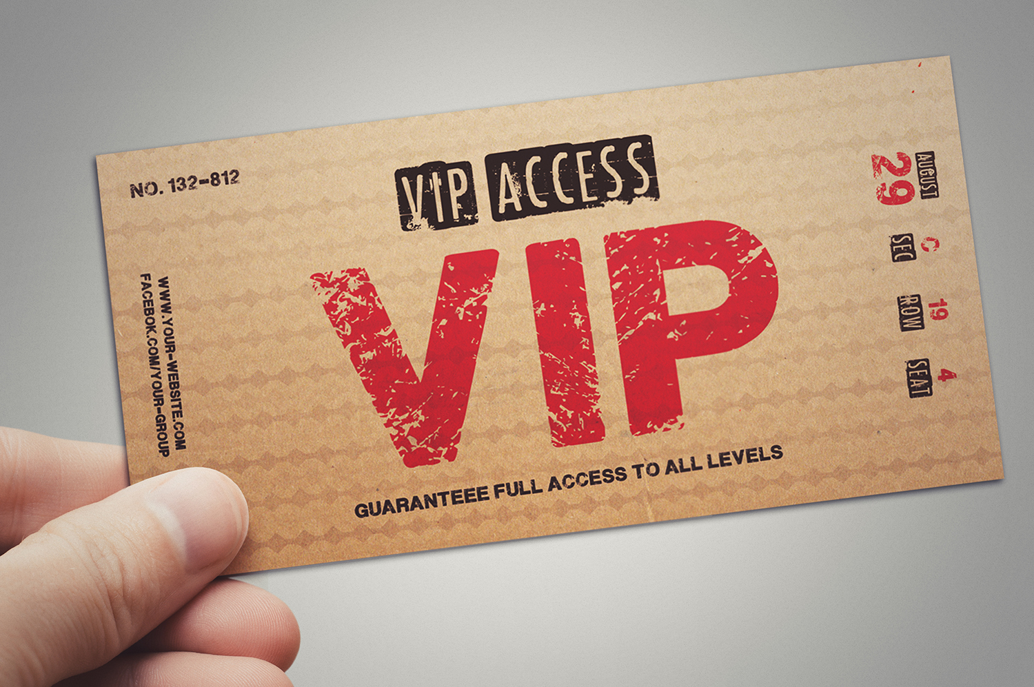 Elegant vintage VIP PASS ~ Card Templates on Creative Market